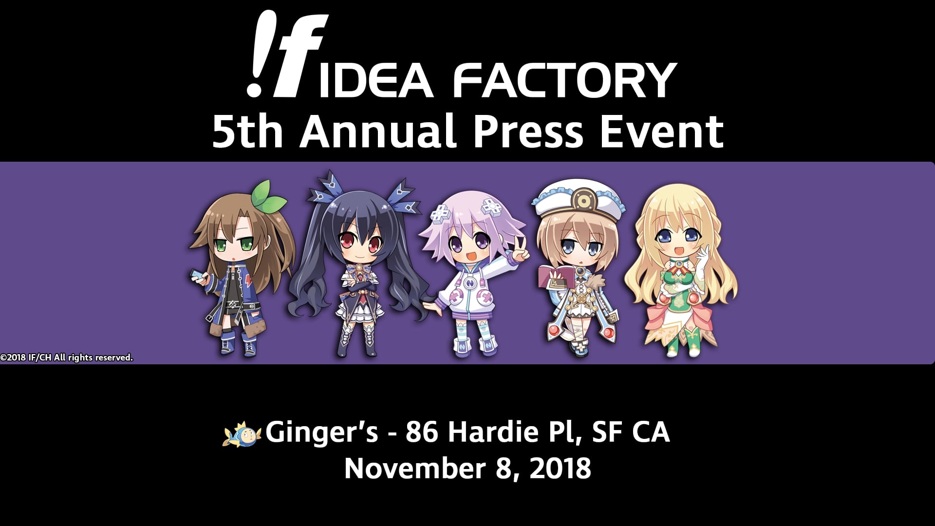 Idea Factory tiendra son événement presse annuel le 8 novembre
