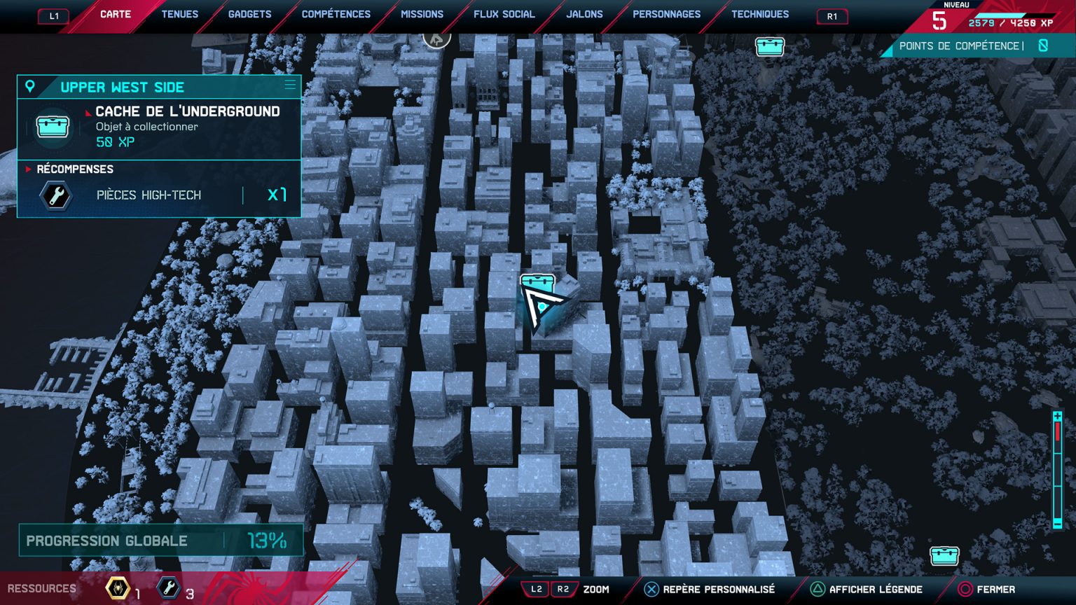 Emplacement de toutes les Caches de l'Underground - Spider-Man Miles ...