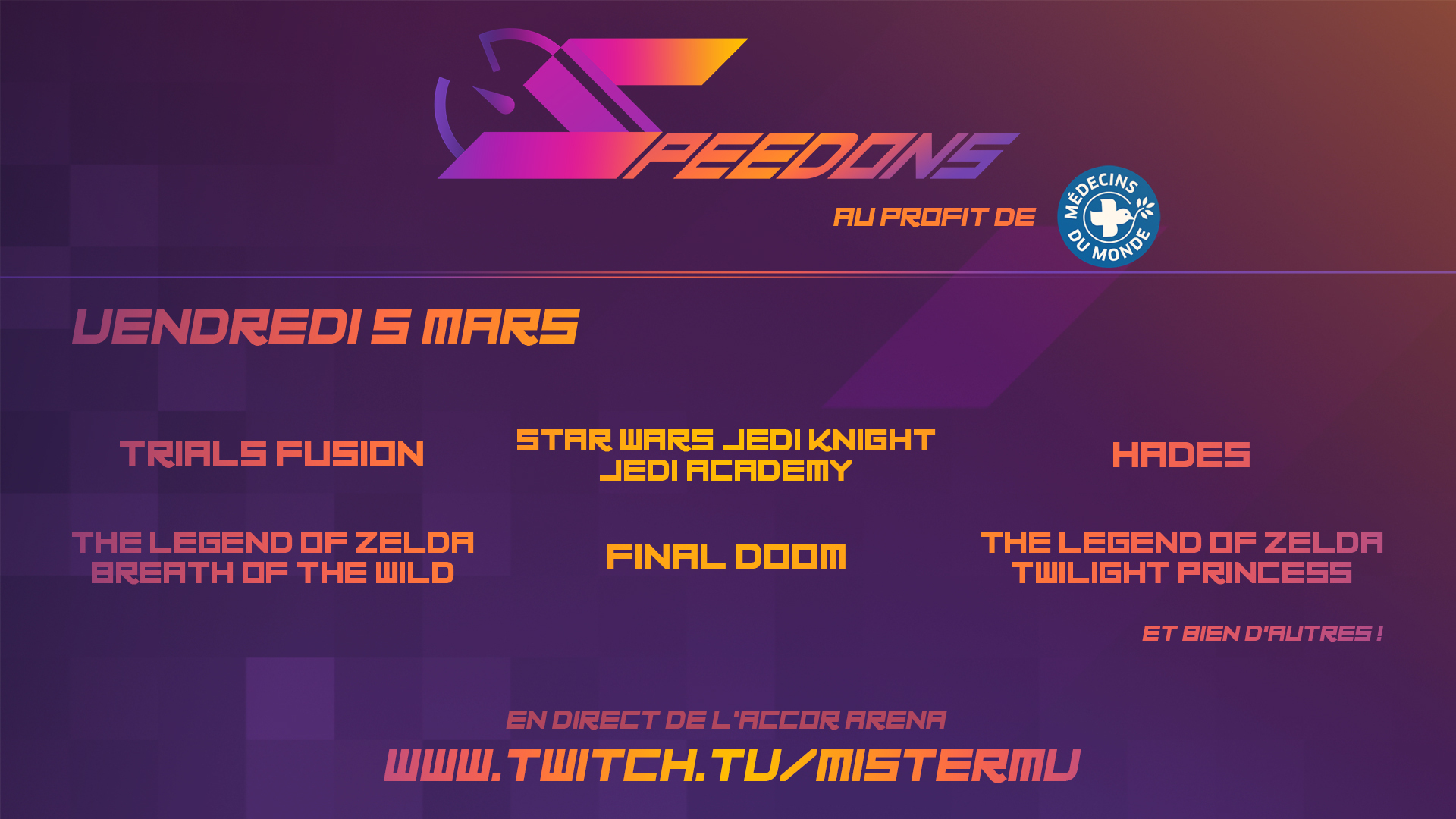 Le SpeeDons, organisé par Mister MV, commence aujourd'hui à 17 heures