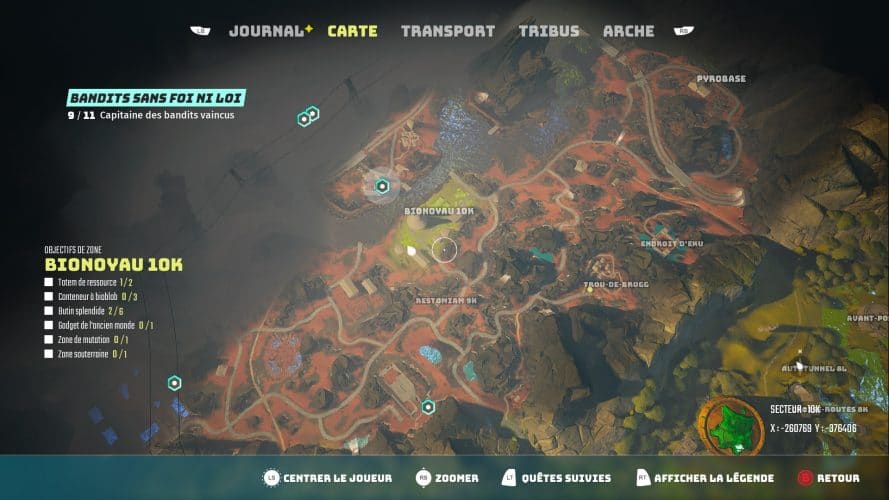 Emplacement de toutes les zones de mutation | Guide Biomutant