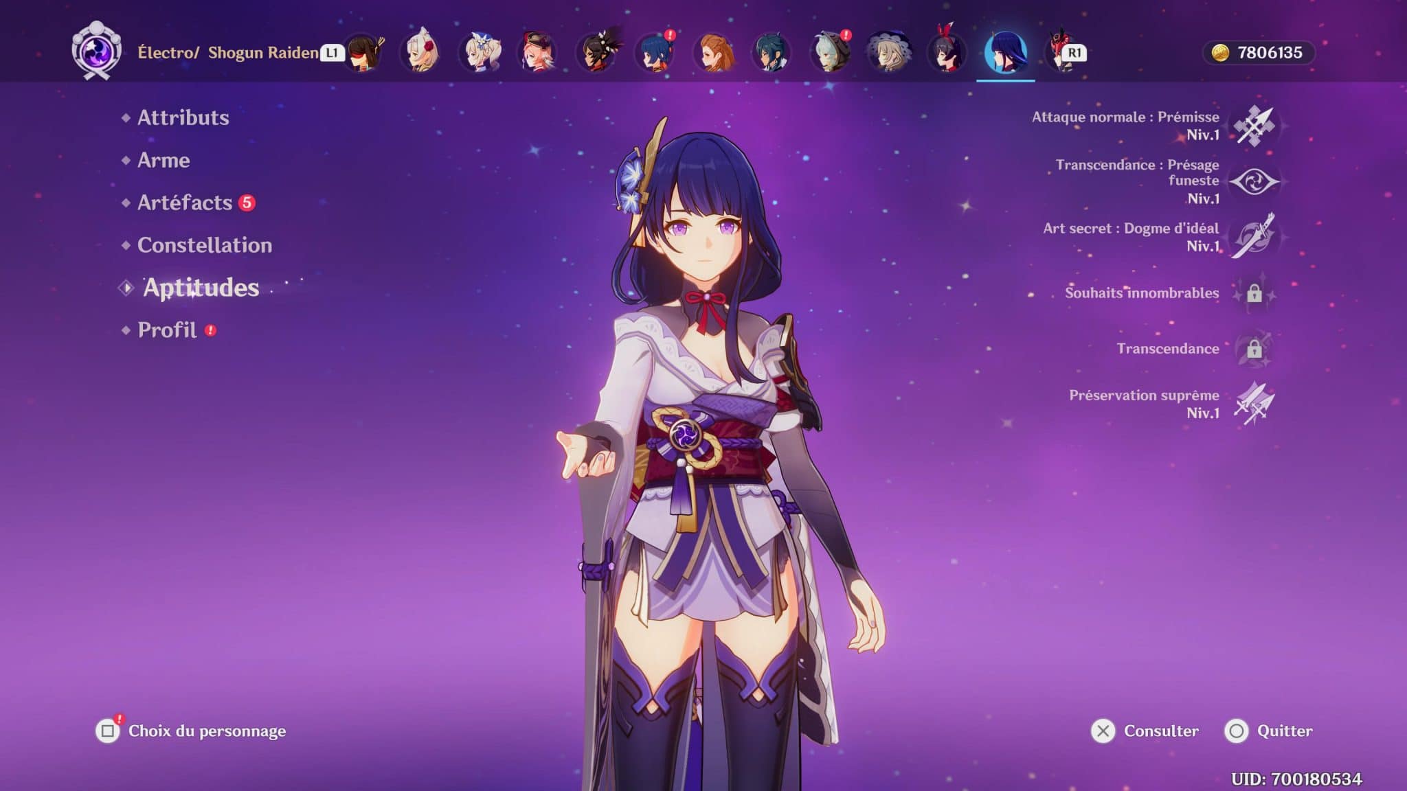 Shogun Raiden (Baal) : Set, build, stats, matériaux | Guide Genshin Impact