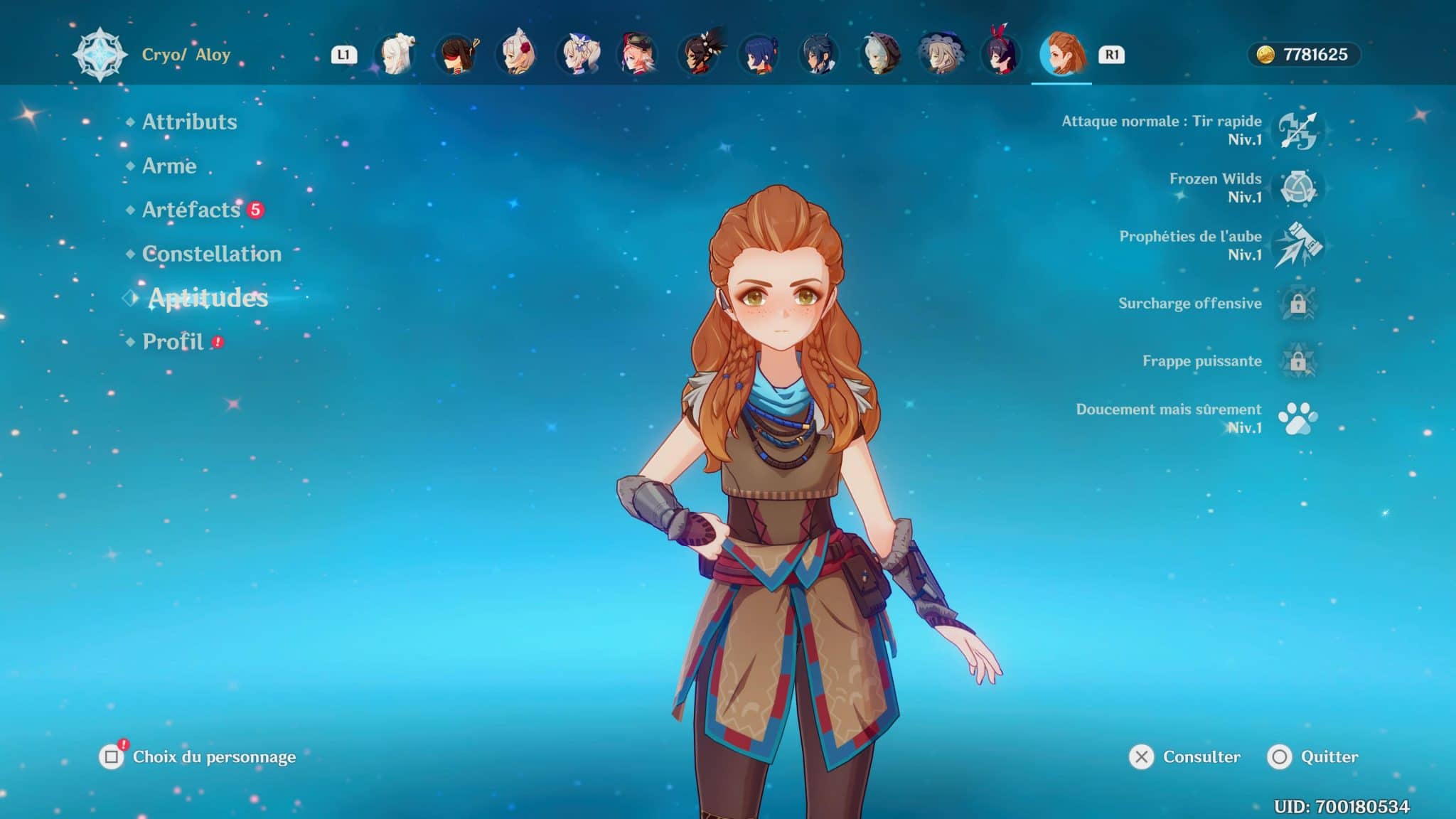 Aloy : Set, build, stats, matériaux | Guide Genshin Impact