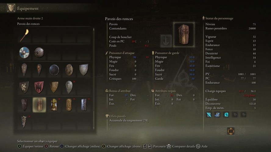 Armes Épée d'exécution des Tourbier et Pavois des ronces, où les ...