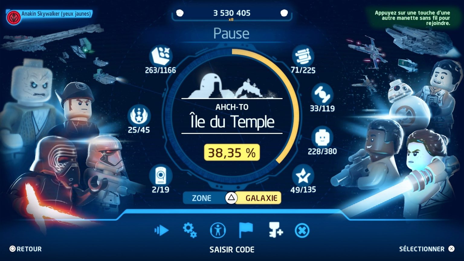 Tous les codes secrets à entrer | Guide LEGO Star Wars : La Saga Skywalker