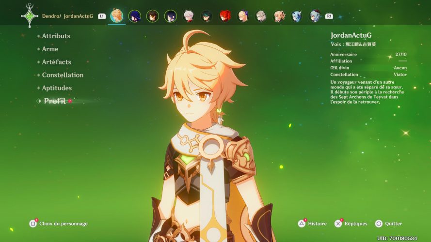 Le Voyageur (Dendro) : Set, build, capacités, stats | Guide Genshin Impact