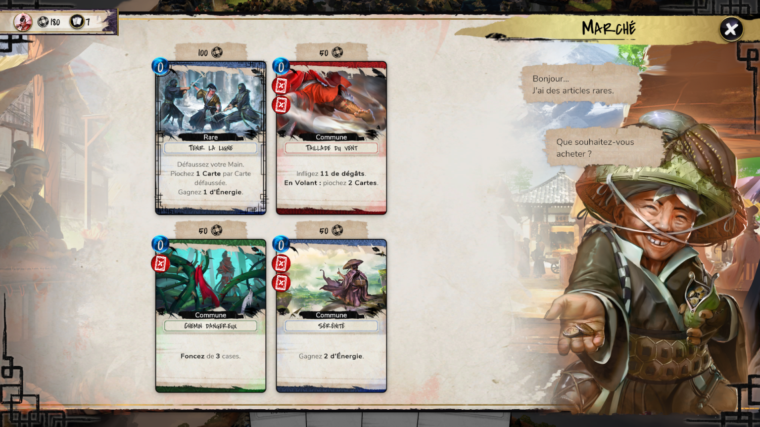 Test Mahokenshi - Un deckbuilding à la sauce samouraï très efficace