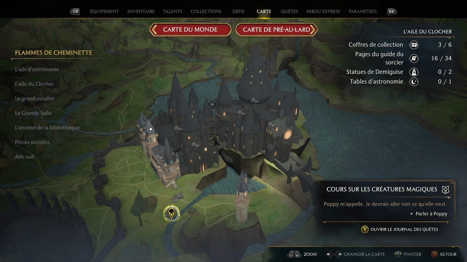 Où trouver toutes les créatures magiques | Guide Hogwarts Legacy