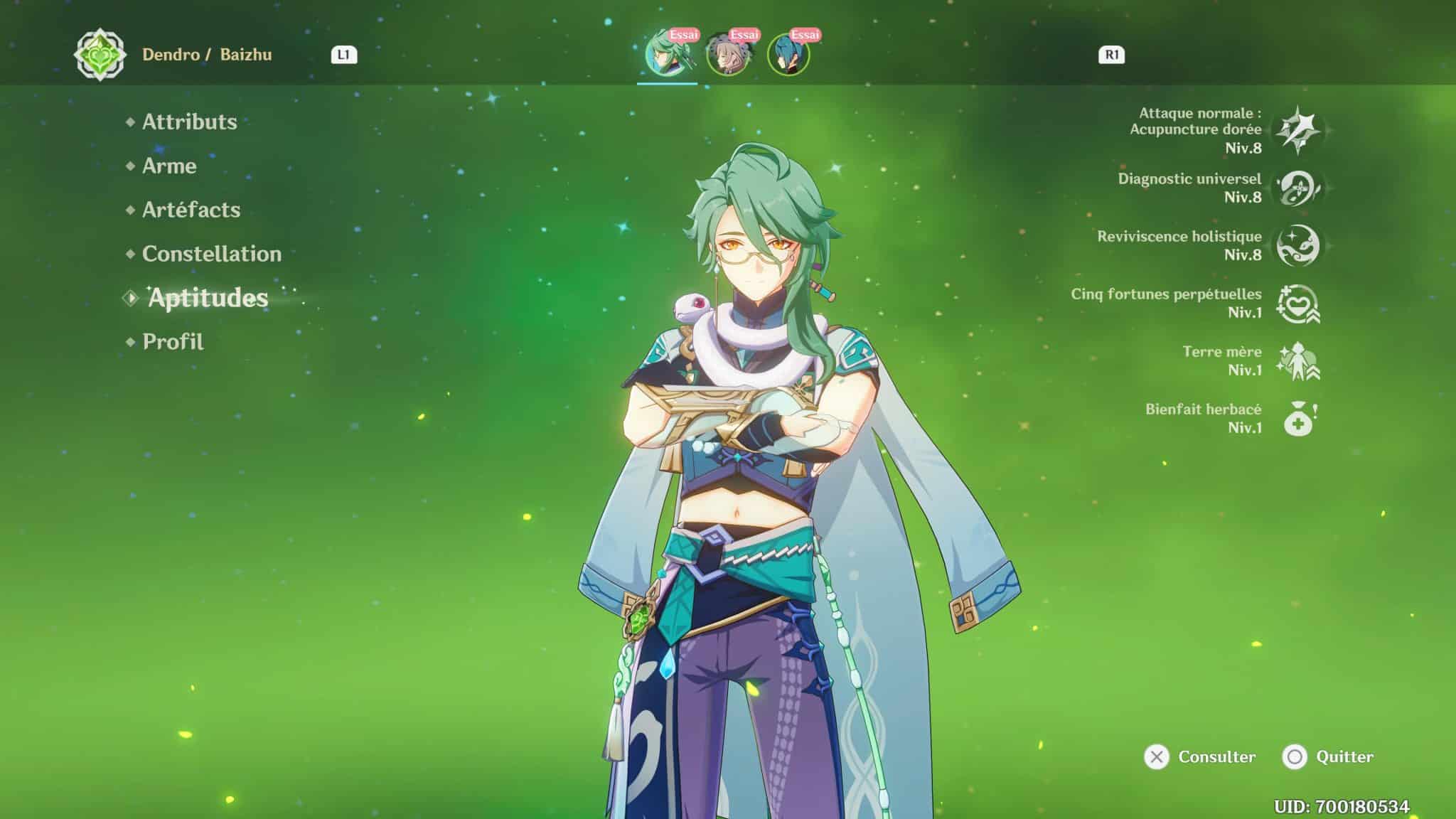 Baizhu : Set, build, capacités, stats | Guide Genshin Impact