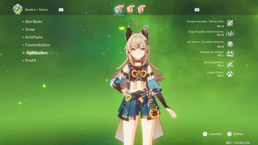 Kirara : Set, build, capacités, stats | Guide Genshin Impact