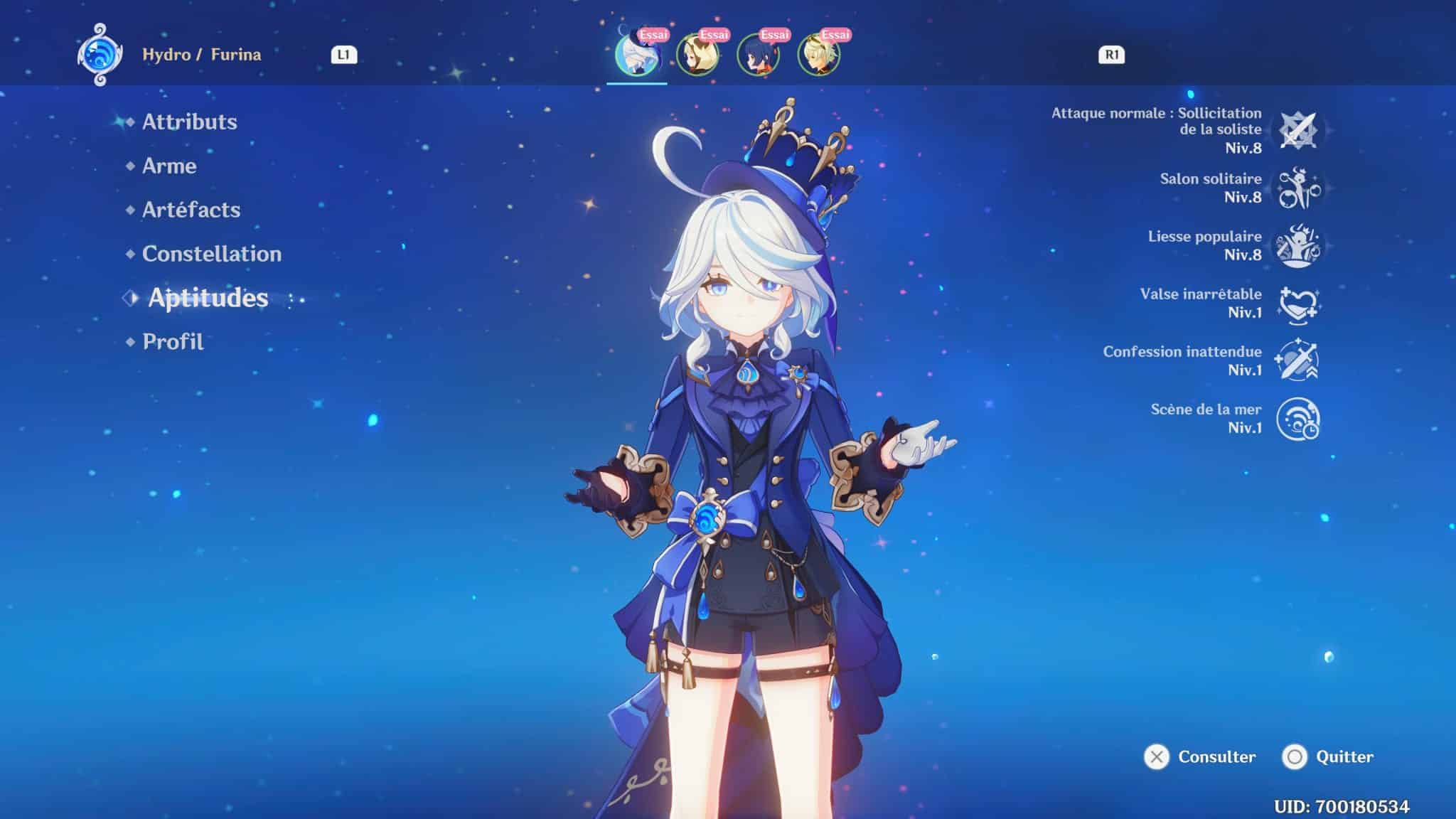 Furina : Set, build, capacités, stats | Guide Genshin Impact