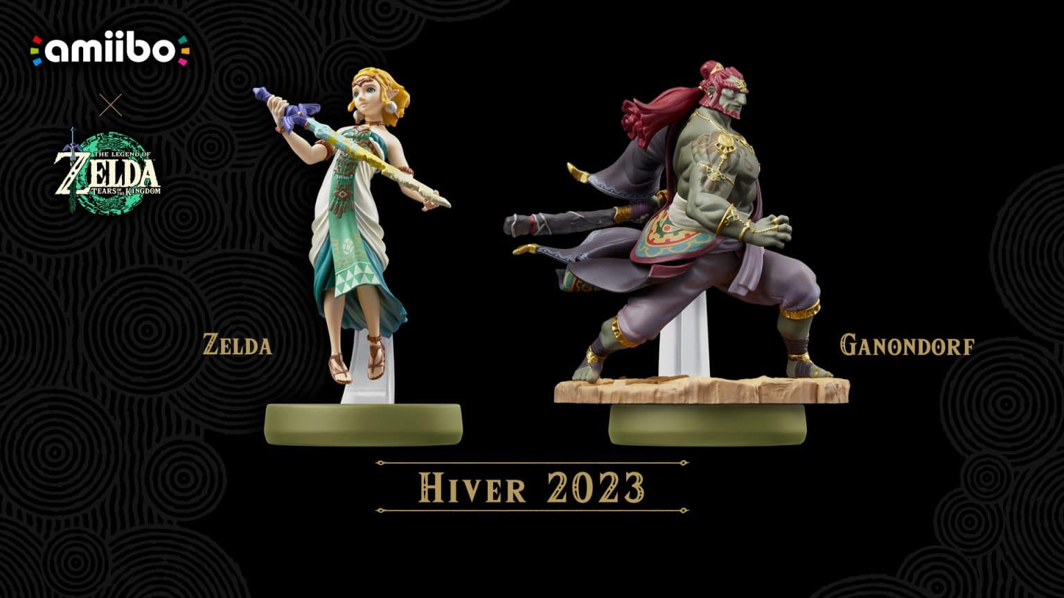 Les amiibo de Zelda, Ganondorf, Noah et Mio arrivent bientôt, celui de Sora est prévu pour 2024