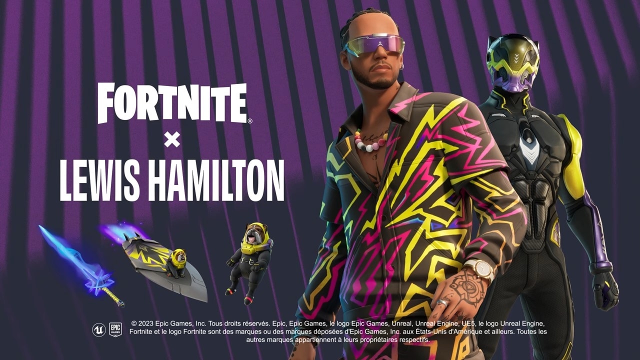 La Formule 1 s'invite dans Fortnite avec le skin Lewis Hamilton