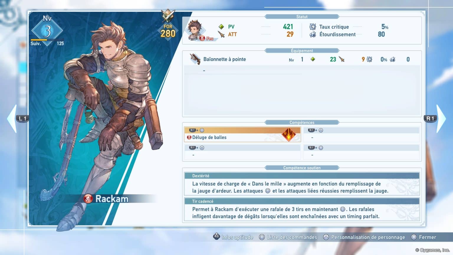 Rackam : Set, build, armes | Guide Granblue Fantasy Relink