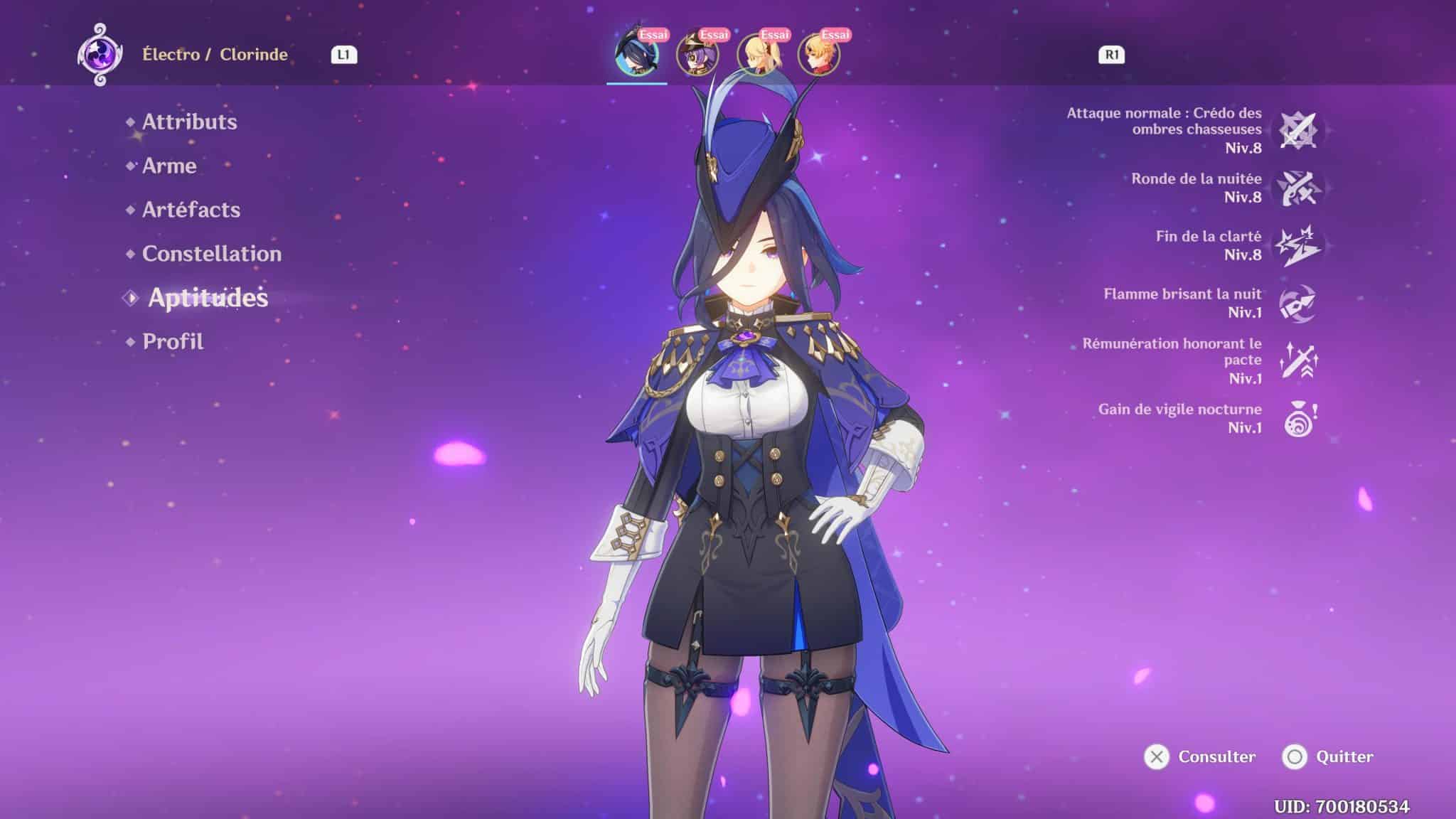 Clorinde : Set, build, capacités, stats | Guide Genshin Impact