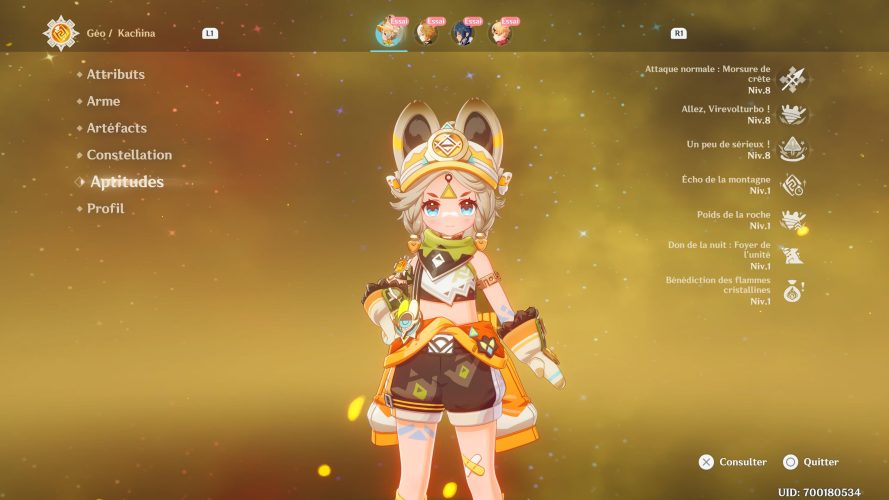 Kachina : Set, build, capacités, stats | Guide Genshin Impact