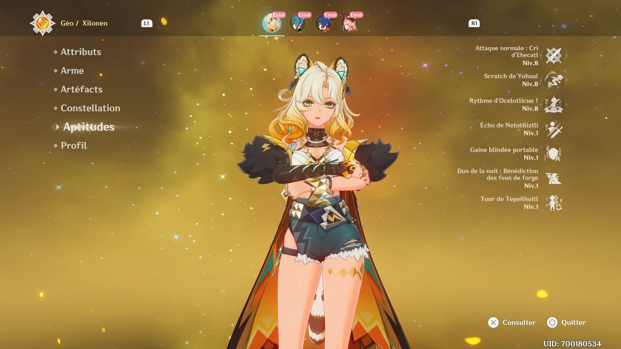 Xilonen : Set, build, capacités, stats | Guide Genshin Impact