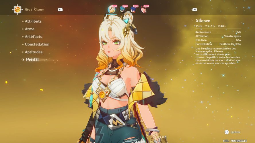 Xilonen : Set, build, capacités, stats | Guide Genshin Impact