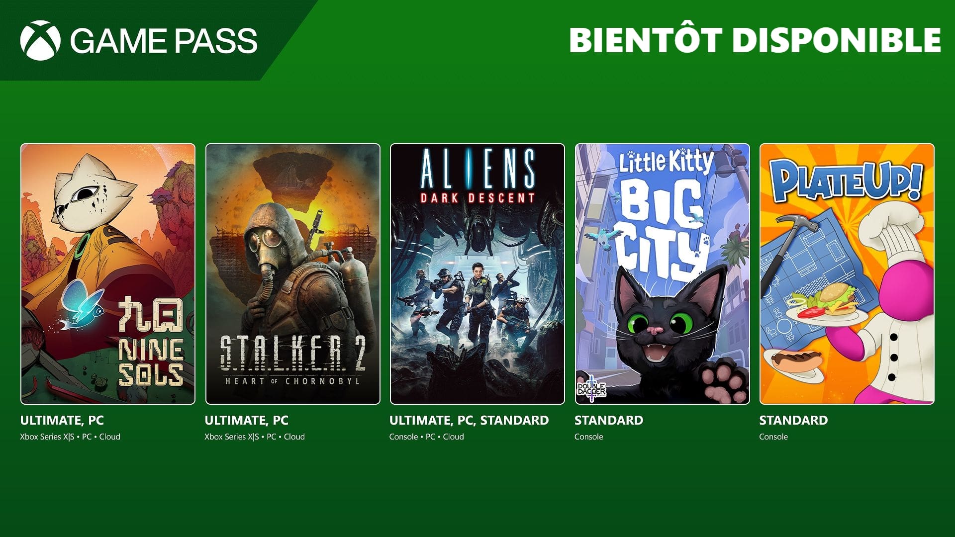 Xbox Game Pass : Stalker 2, Nine Sols, Alien Dark Descent... Voici les ...