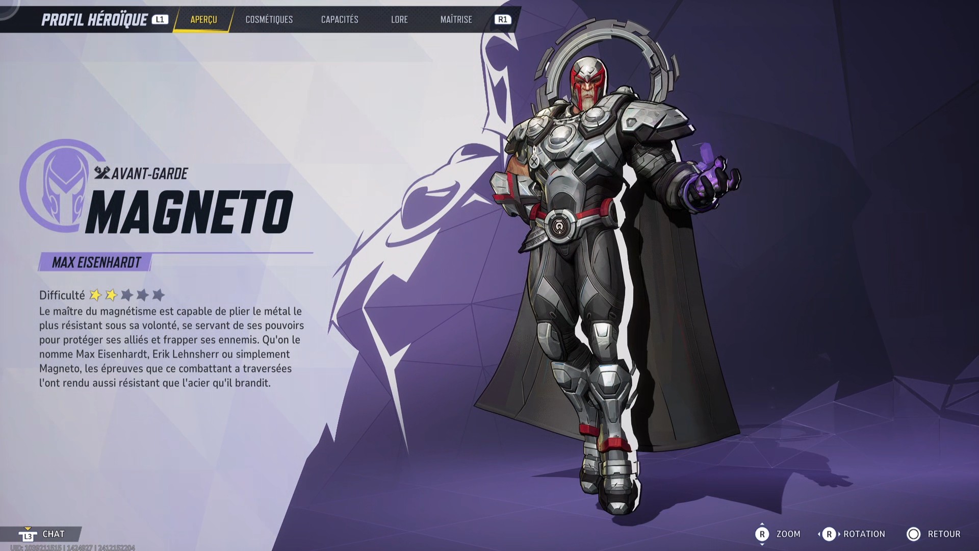 Magnéto : Capacités, stats, costumes | Guide Marvel Rivals