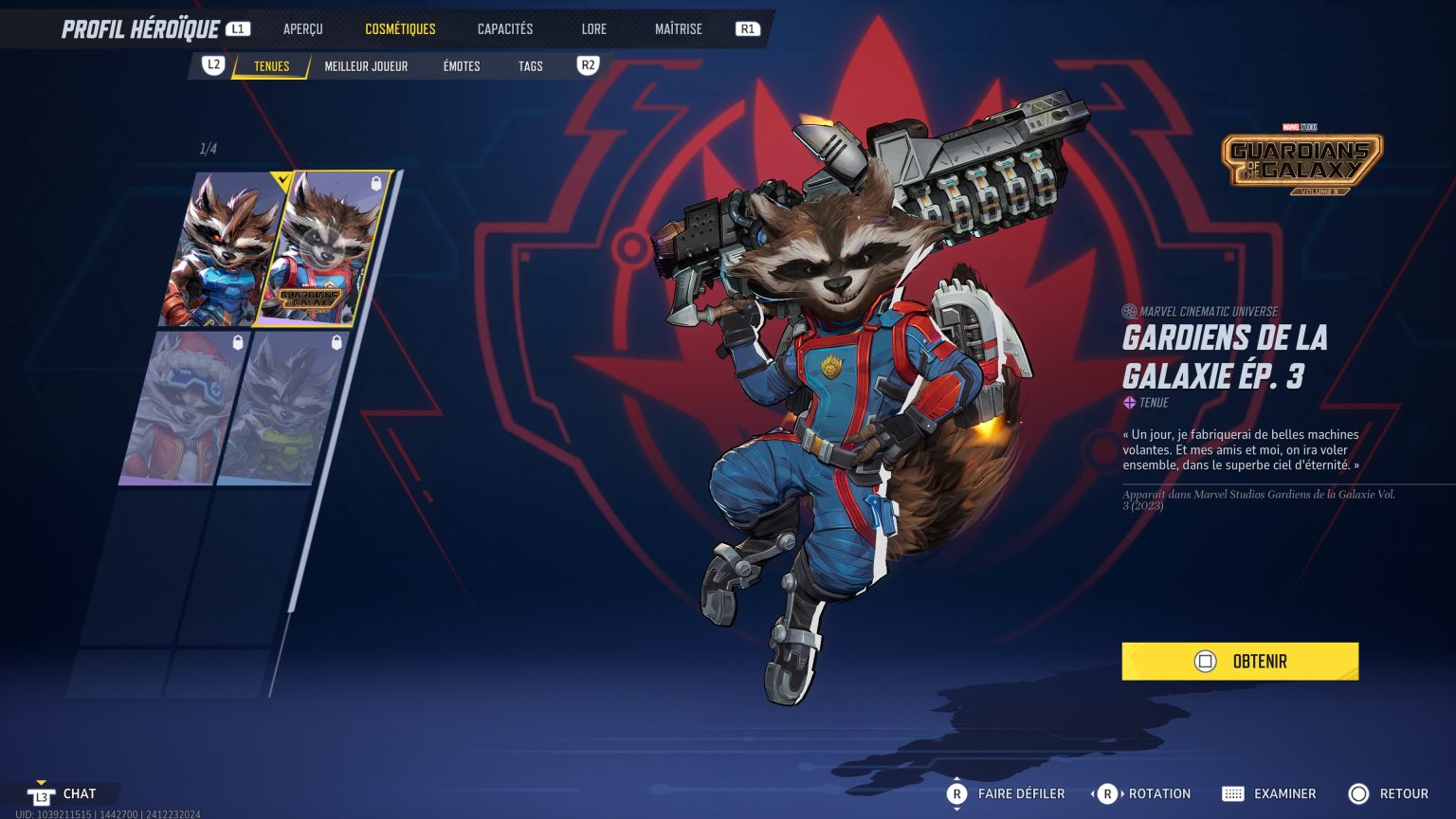 Rocket Raccoon : Capacités, stats, costumes | Guide Marvel Rivals