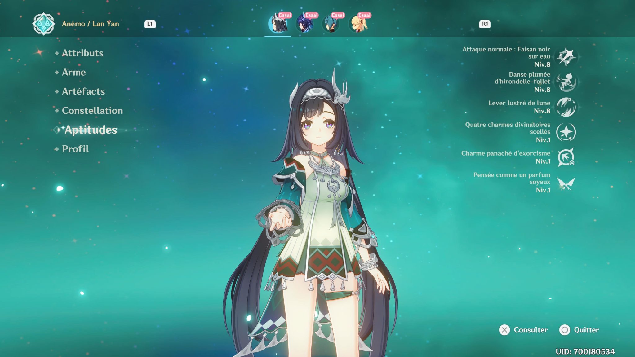 Lan Yan : Set, build, capacités, stats | Guide Genshin Impact