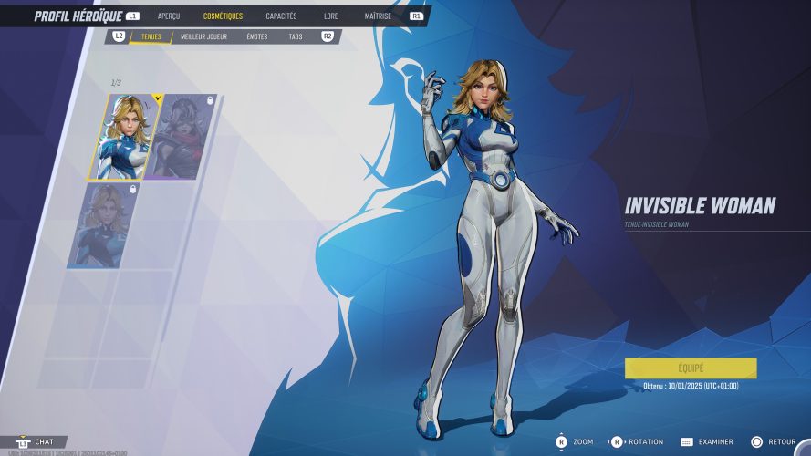 Invisible Woman : Capacités, stats, costumes | Guide Marvel Rivals