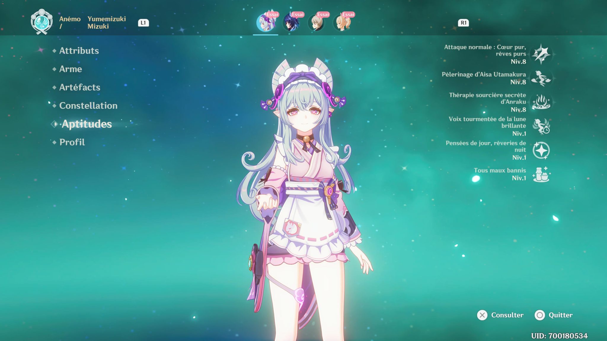 Yumemizuki Mizuki : Set, build, capacités, stats | Guide Genshin Impact