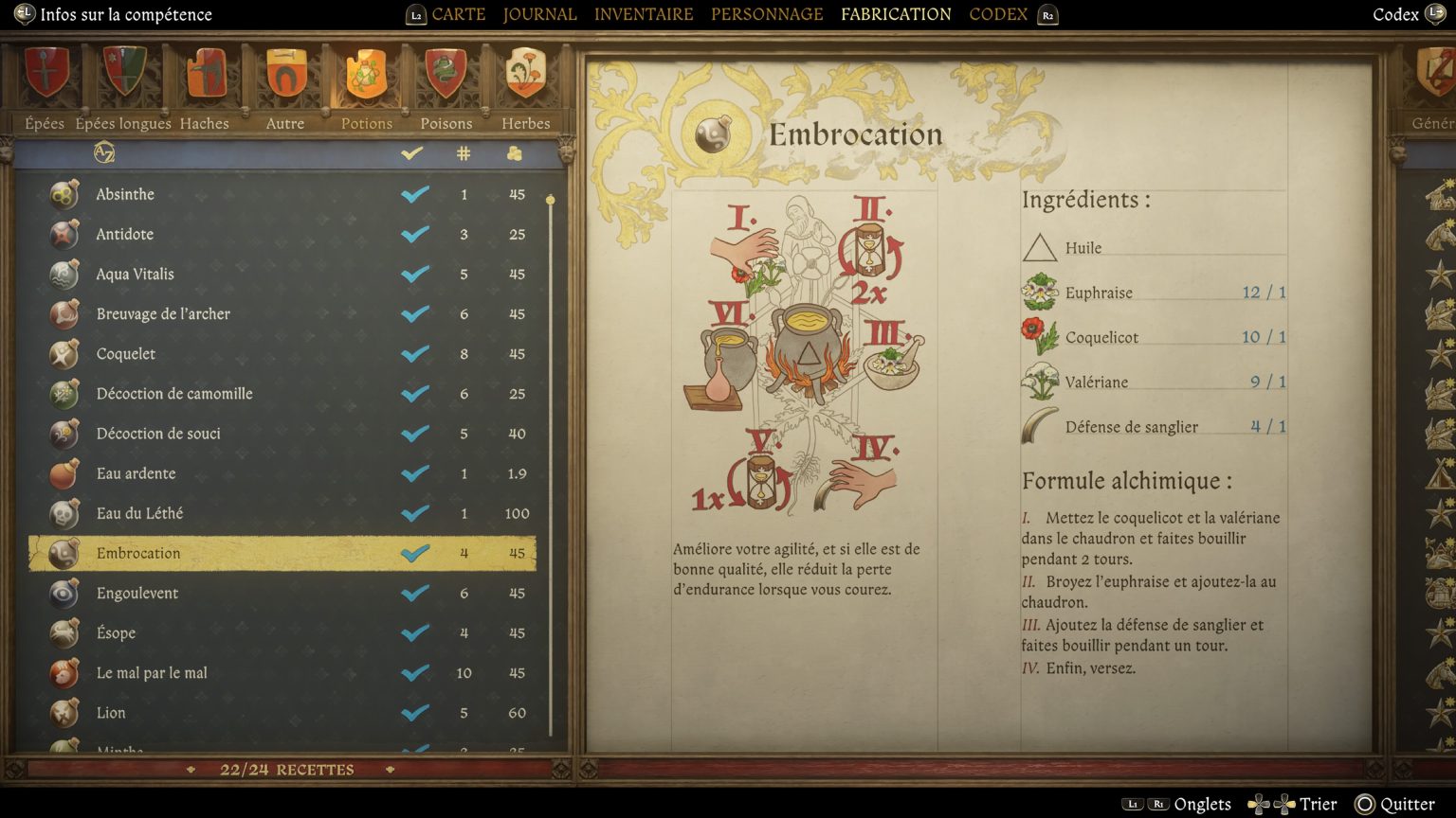 Toutes les recettes pour potions et munitions | Guide Kingdom Come ...