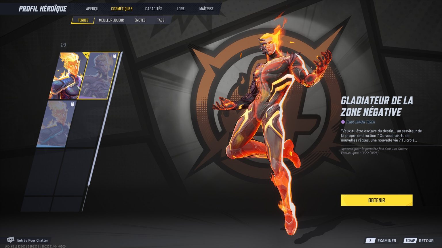 Human Torch : Capacités, stats, costumes | Guide Marvel Rivals