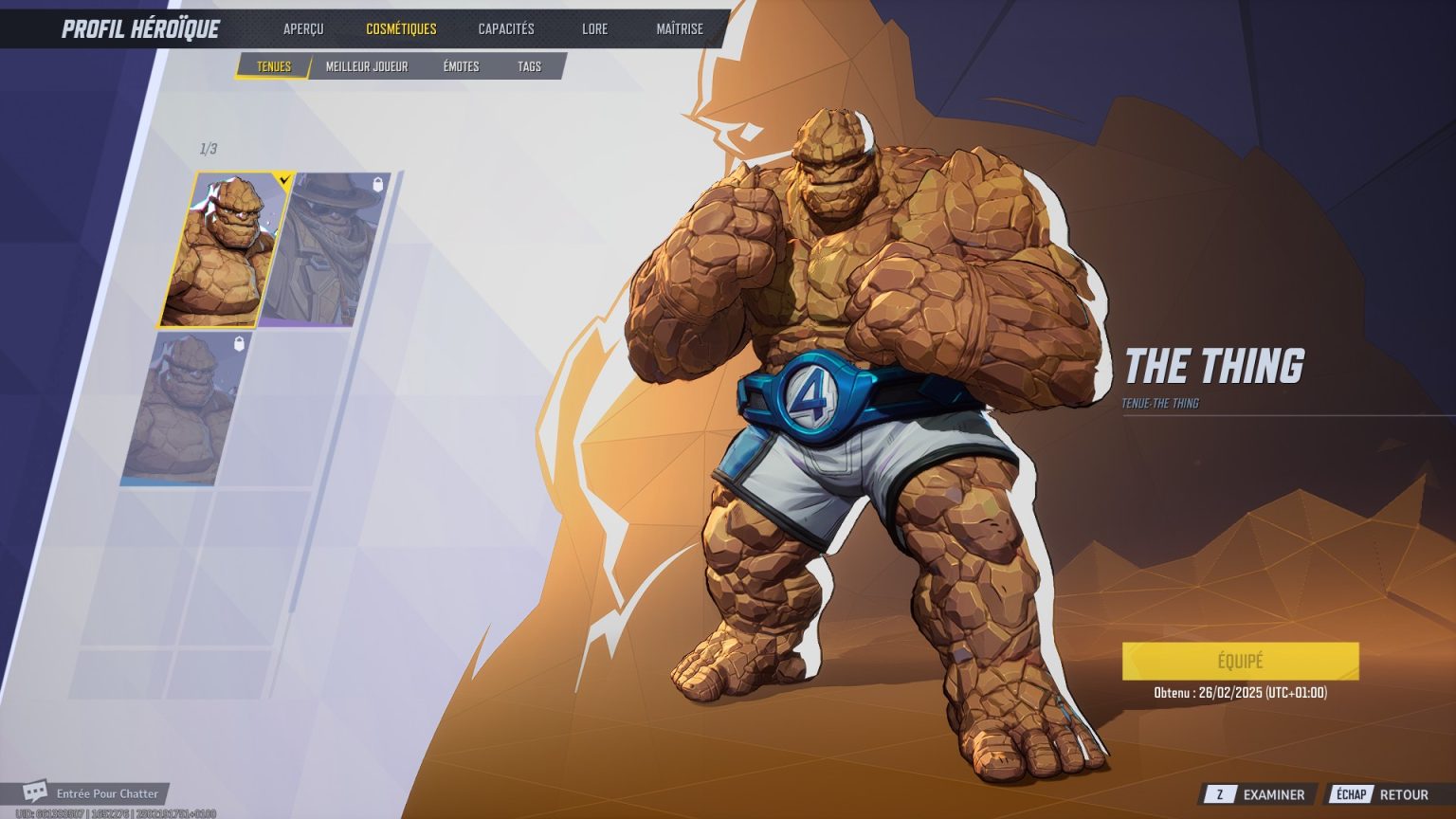 The Thing : Capacités, stats, costumes | Guide Marvel Rivals The Thing : Capacités, stats, costumes | Guide Marvel Rivals