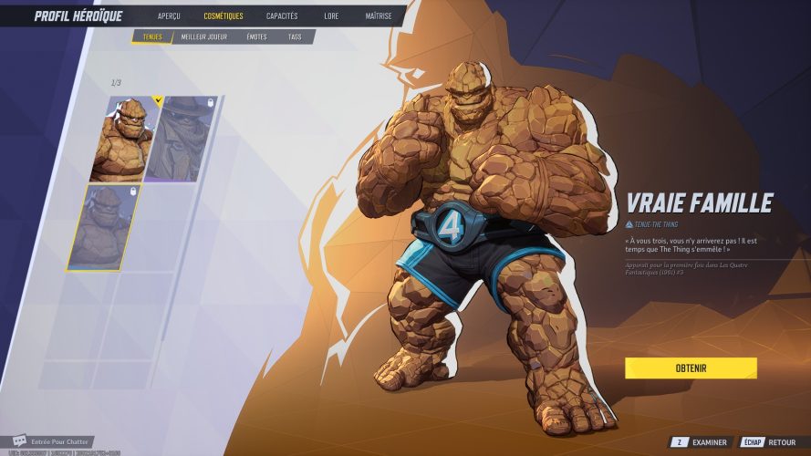 The Thing : Capacités, stats, costumes | Guide Marvel Rivals