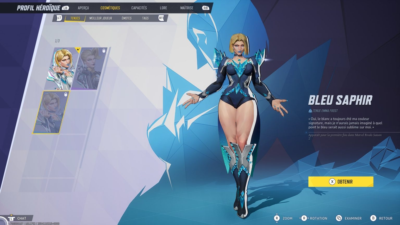 Emma Frost : Capacités, stats, costumes | Guide Marvel Rivals