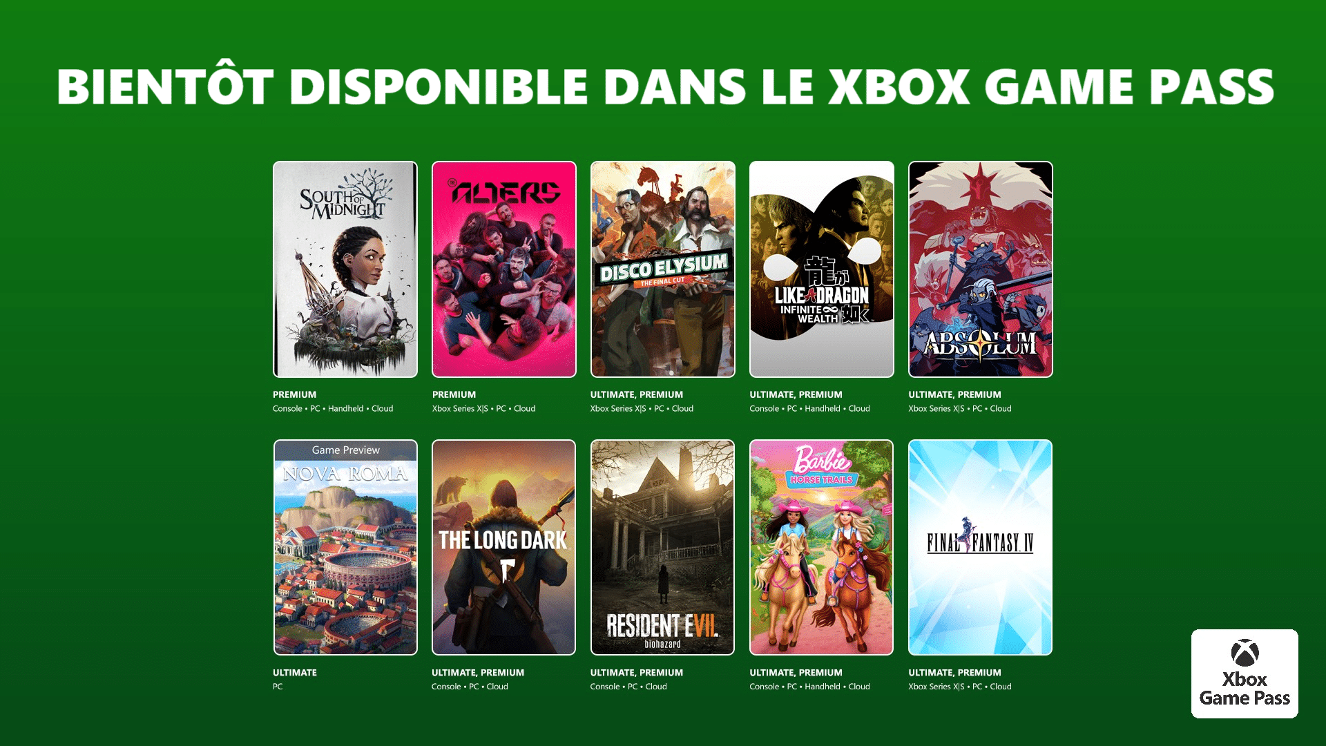 Xbox Game Pass : Disco Elysium, Absolum, Like a Dragon: Infinite Wealth ...